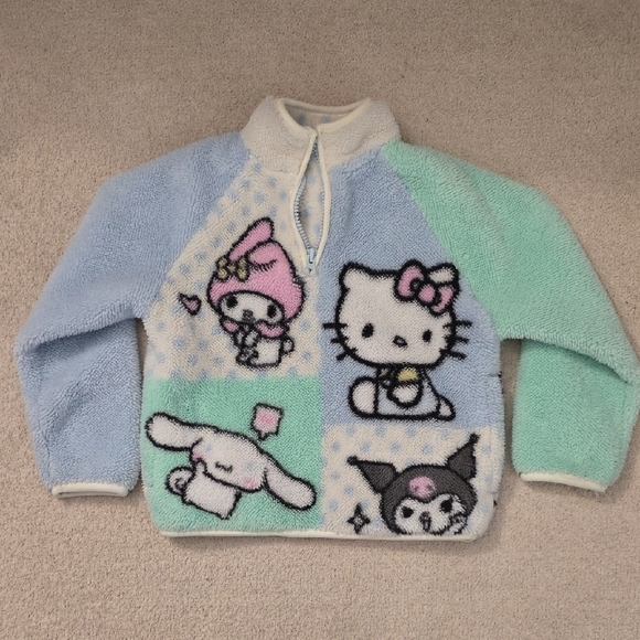 Hello Kitty | Shirts & Tops | Hello Kitty Kids Fleece Jacket Blue White ...
